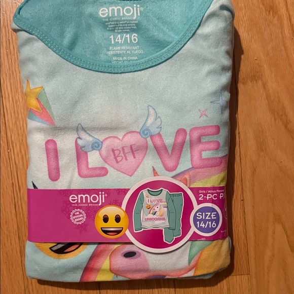 Emoji | Pajamas | Emoji Kids Pajama Set Blue And Pink | Poshmark